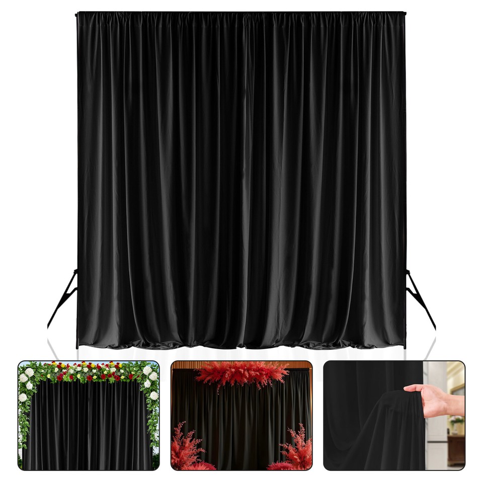 Backdrop Curtains Stretchable Fabric Wedding Stage Photography ...