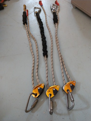 THREE!!!!!!!!! Petzl Grillon w/ 2m Rope - USED NICE CONDITION! Lot #19 ...
