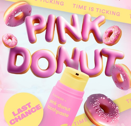 Hismile Rose Donut Goût toothpaste Véritable Autorisé Vendeur Blu Haute ...