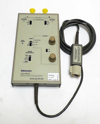 TEKTRONIX ADA400A DIFFERENTIAL PREAMPLIFIER 10 μV/div SENSITIVITY ...