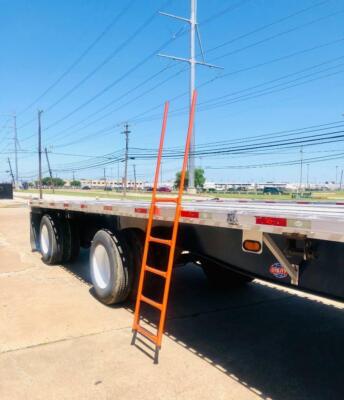 "Orange 5 Step Standard Aluminum Flatbed Utility Access Ladder for 48 ...