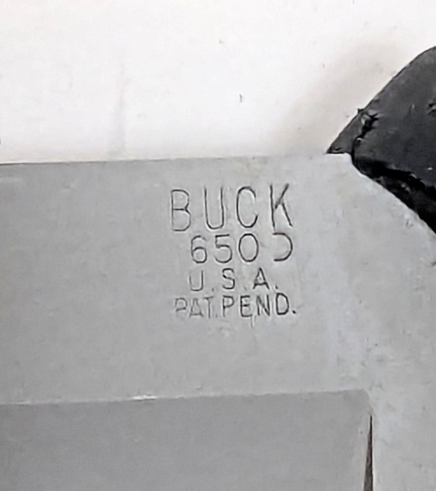 Buck Knife 650C Backwards C 1996. 11" with Sheath and Sharpening stone ...