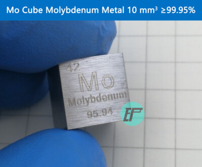 Metal Molybdenum Mo Cube 10 mm Periodic Table Format High Purity ≥99.95 ...