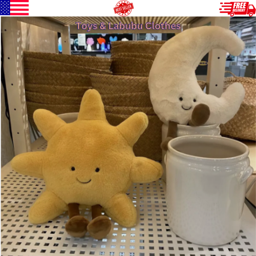 2pc Smile Face Moon & Sun Stuffed Plush Collectible Plush Toy China ...
