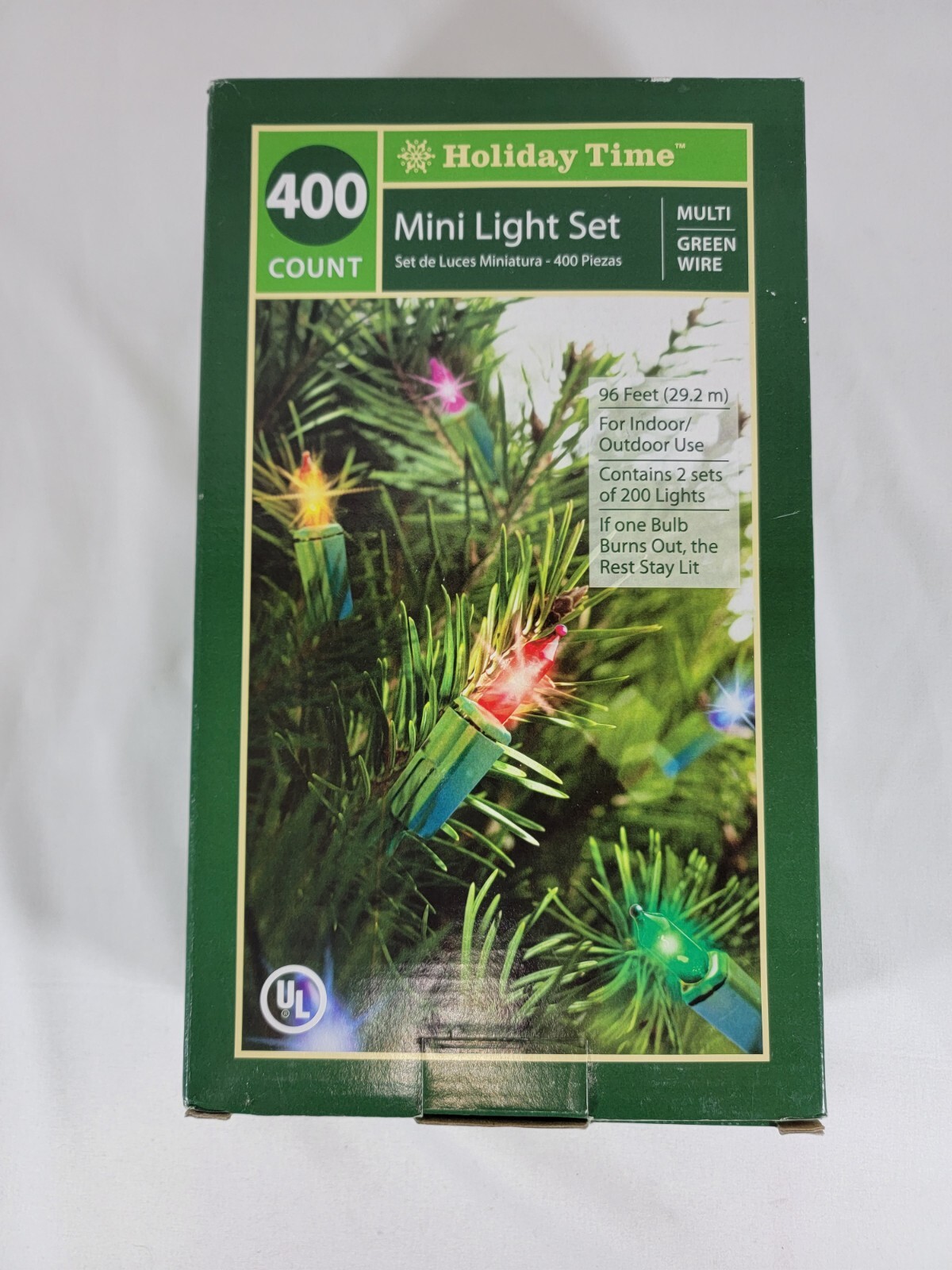 Holiday Time Multi Color Mini Light Set Green Wire 400 Count | eBay