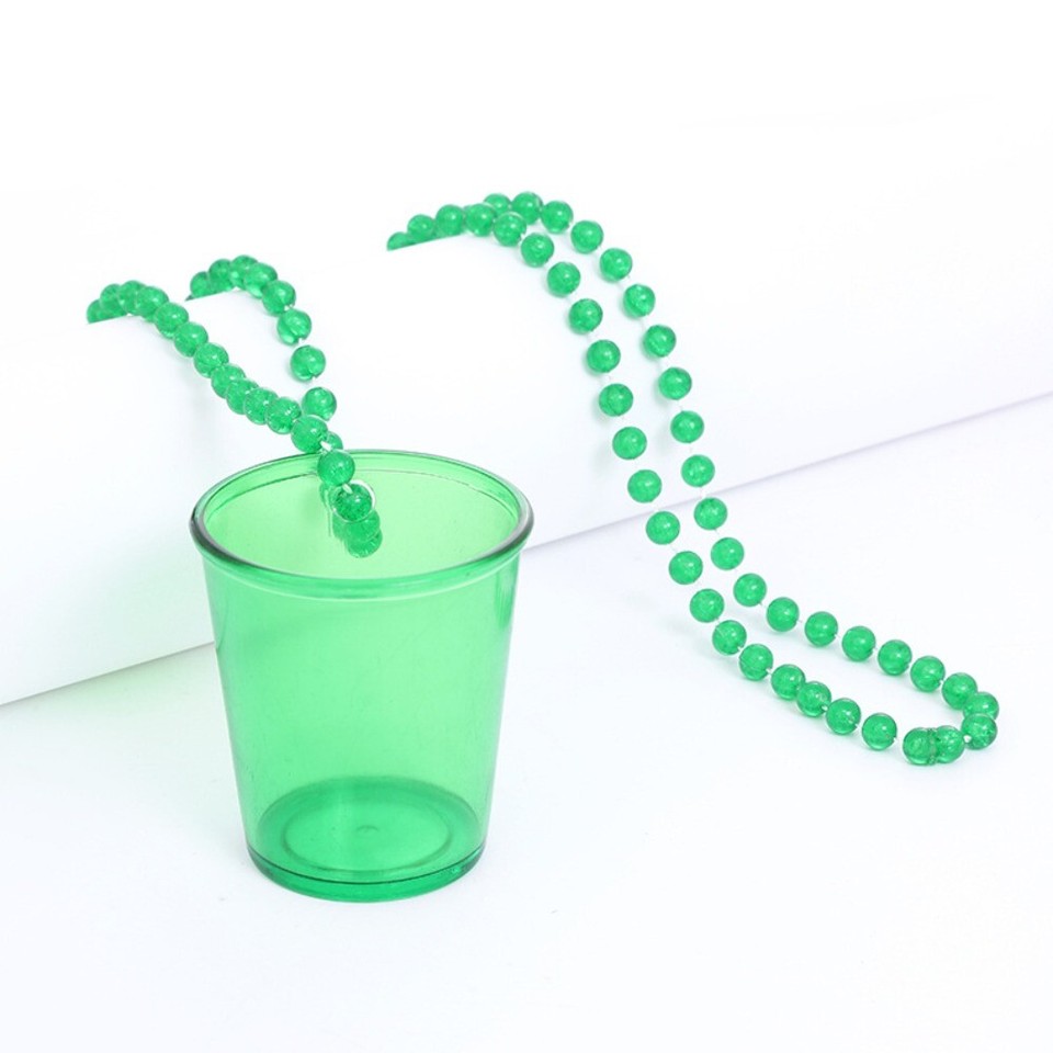 5pcs Party Shot Glasses Necklace Cups Plastic Shot Glass On Beaded ...