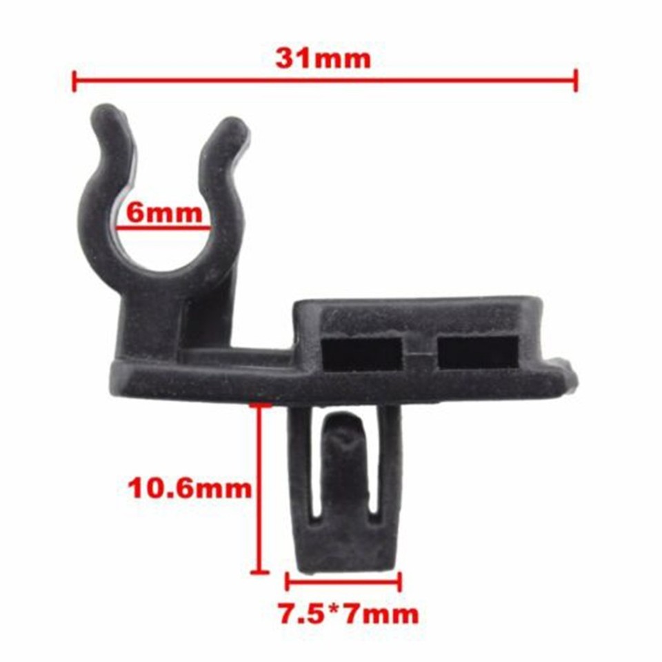 2pcs Hood Strut Rod Clips For Isuzu Prop Plastic Black For Isuzu TF TFR ...