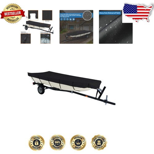 Heavy-Duty Waterproof Jon Boat Cover for 12ft Boats - Superior UV ...