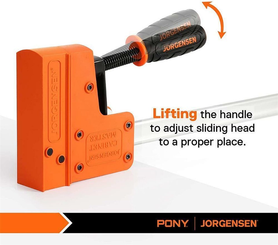 JORGENSEN 48''/36''/24''Bar Clamps 90° Cabinet Master Parallel Jaw Bar ...