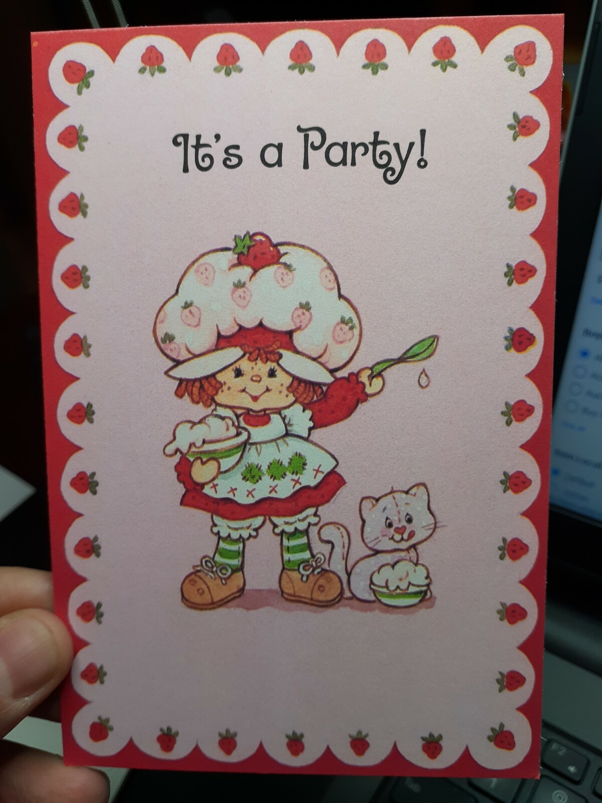 Strawberry Shortcake Blank Invitations