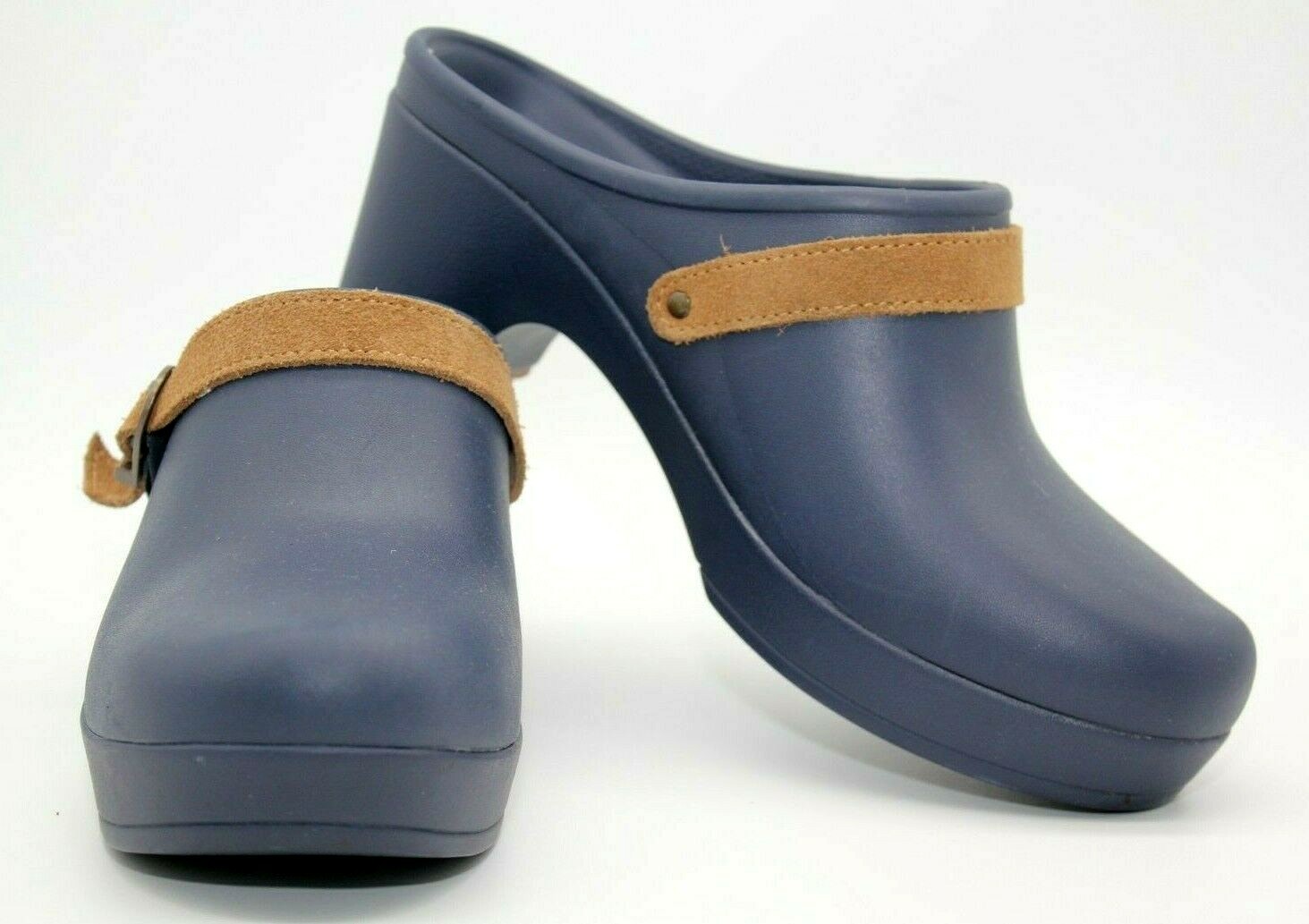 CROCS SARAH BLUE HEEL CLOG SLIP ON DUAL COMFORT WOMEN… - Gem