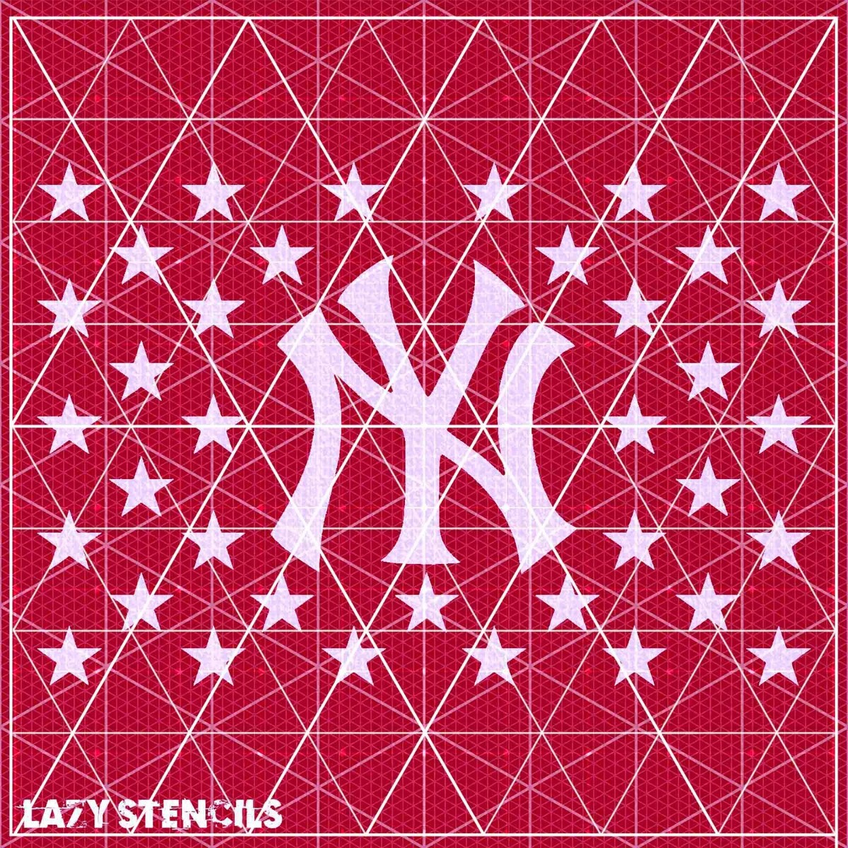 Yankees Logo Stencil New York Yankees Outlined 3d Logo By Spencer 3D