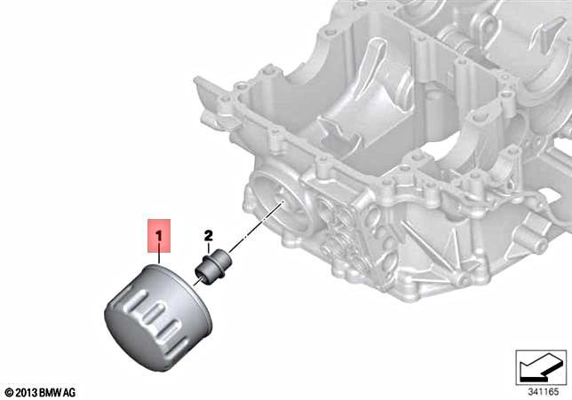 Genuine BMW K70 K71 K72 K73 K75 0228 0B11 0B21 Oil Filter Black ...