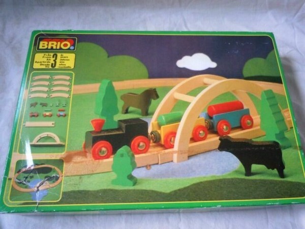 Vintage BRIO 33120 Wooden Railway Train Country Starter Set for sale ...
