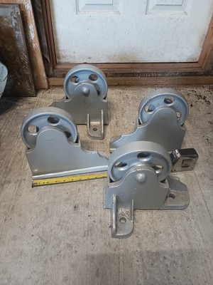 Antique Heavy Duty Powder Coated Cast Iron Caster Wheels | eBay