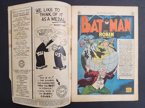 DETECTIVE COMICS #103 G+ 2.5 Manufactured with no price on cover! 1945 ...