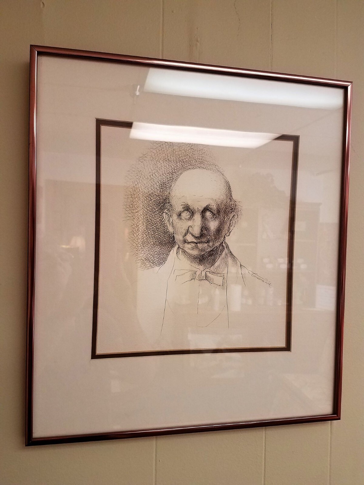 Pen & Ink Drawing by Wilbur A. Chadwick (believed to be of Walter ...