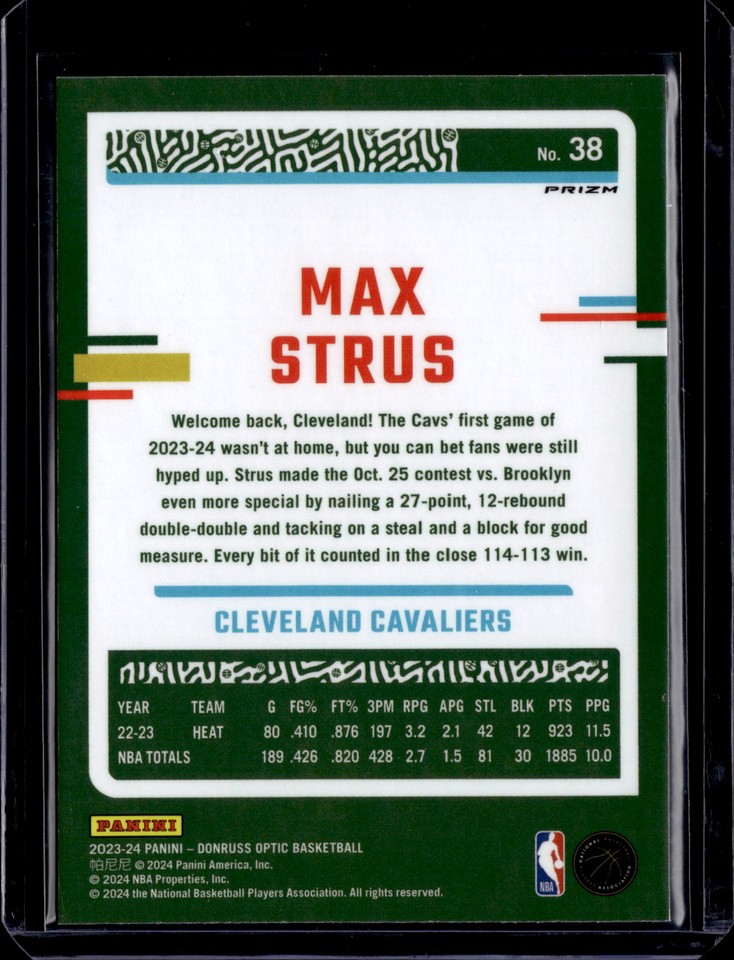 Max Strus 2023-24 Donruss Optic #38 Hyper Pink Cleveland Cavaliers | eBay