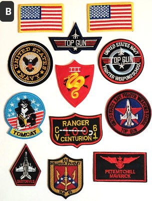 🔥Maverick Top Gun 2 Patches DIY Flight Suit Halloween Costume (12 piece ...