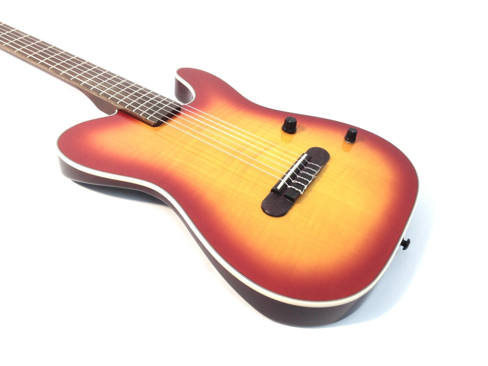 Haze Solid Body Nylon String Electric Guitar,Piezo Pickups+Free Bag ...