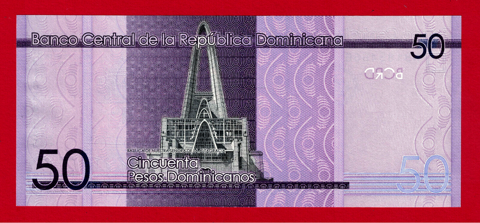 5 X 50 FIFTY PESOS DOMINICANOS 2021 DOMINICAN REPUBLIC (Pick-189g ...