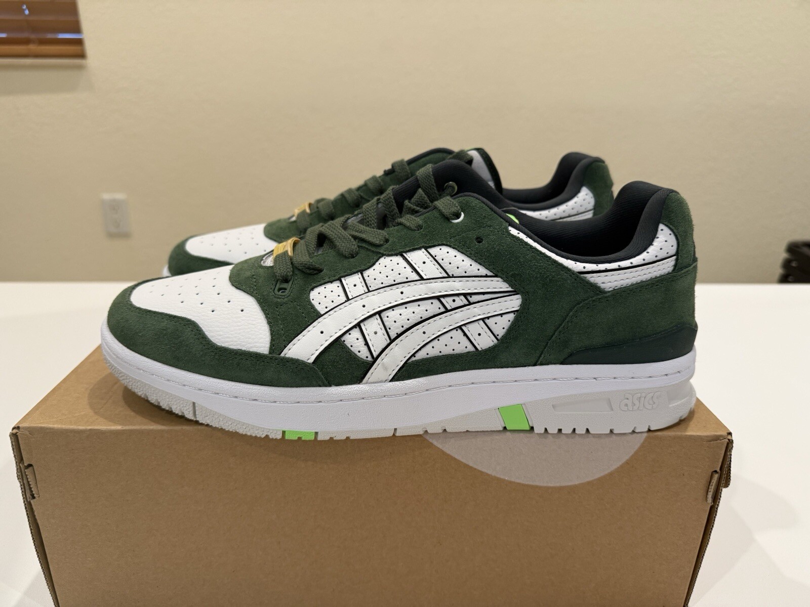 ASICS EX89 Mens Mulpt Sizes Shoes White Green Classic Sneakers NEW ...