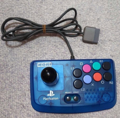 ps1 HORI compact joystick ps controller sony ps2 Joy stick clear blue ...