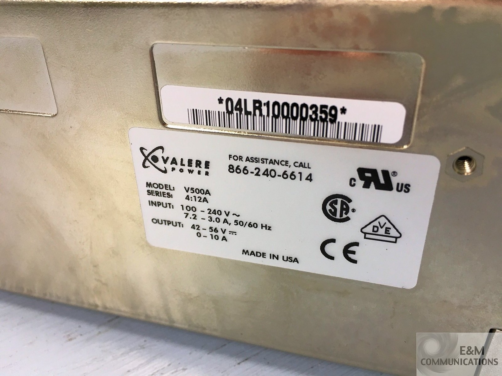 V500A ELTEK VALERE V-SERIES 4:12A 48V 10A POWER RECTIFIER MODULE NEW IN ...