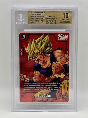 BGS 10 Son Goku FP-034 Alt Art 40th Anniversary Limited Manga Pack ...