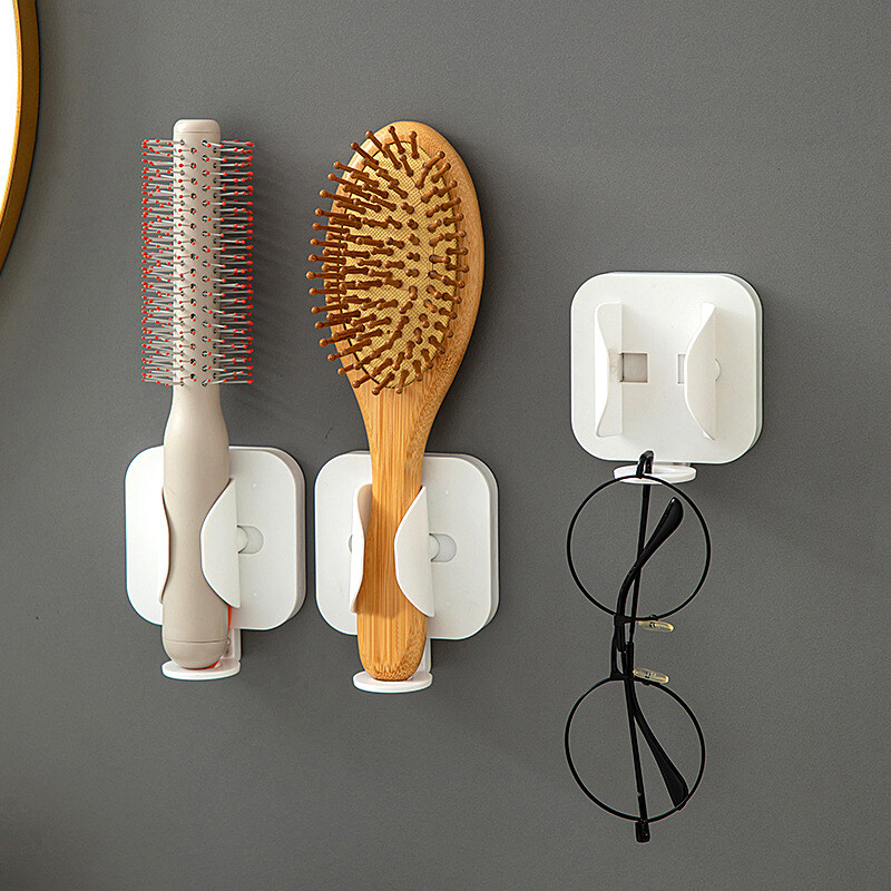1Pcs Hair Comb Brush Storage Rack Punch-free Wall Mounted Organizer ...