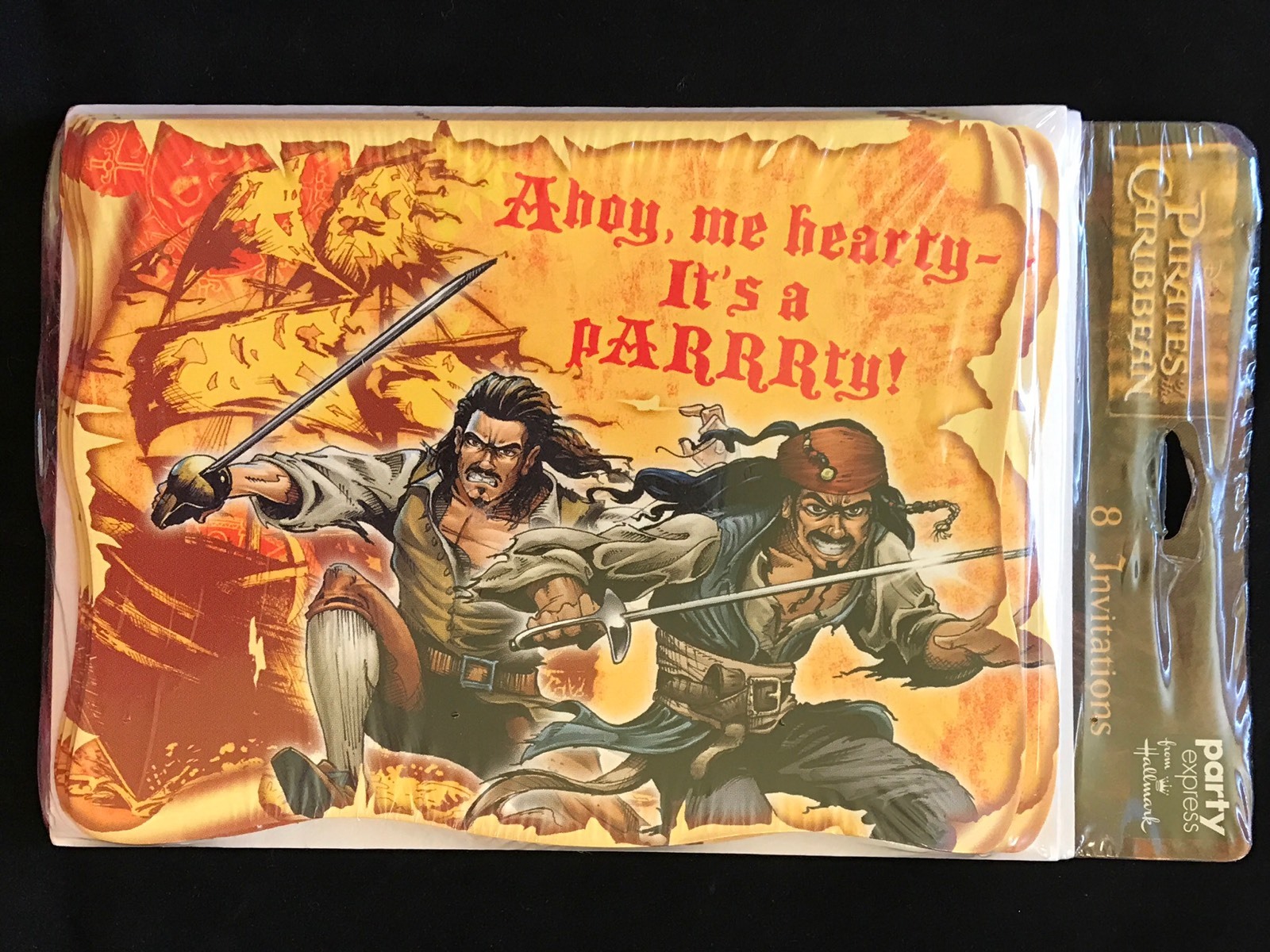 Hallmark Party Express Pirates Of The Caribbean Party Invitations 8 ...