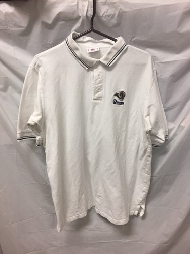NFL ST LOUIS LA RAMS White Polo Mens Sz XL | eBay