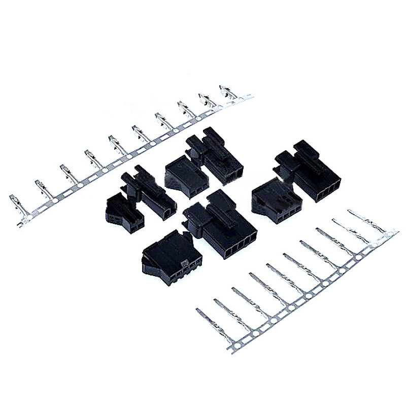 Male+Female+Crimp Terminal Shell SM Connector Kits 2.54mm Pitch 2P 3P ...