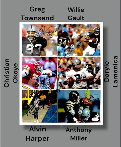 MULTI 6 x NFL PLAYERS AUTOGRAPHED 14X11 COLLAGE PHOTO JSA CERT | eBay