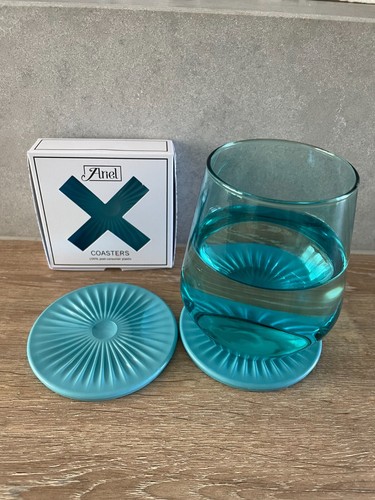 Coasters Set of 4 Blue recycled plastic | eBay Australia