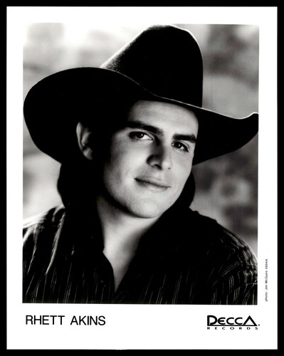 RHETT AKINS Decca Records B&W Country Western Music Promo Publicity ...