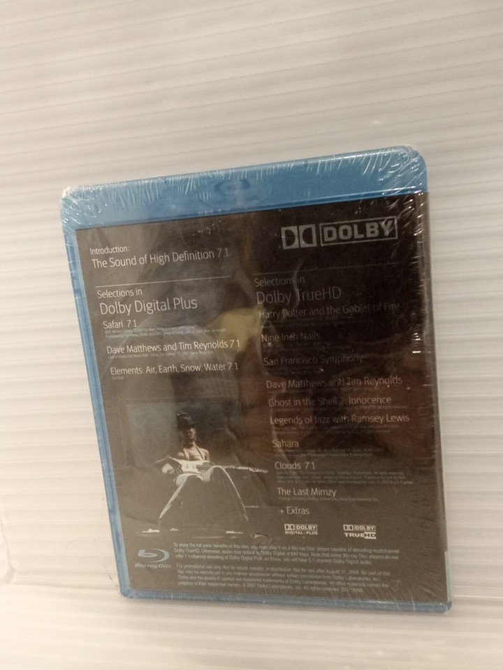 Dolby The Sound of High Definition Blu-ray Demo Disc 100% Authentic ...