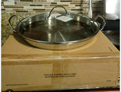 6977 new princess house culinario series healthy 13" round griddle with ...