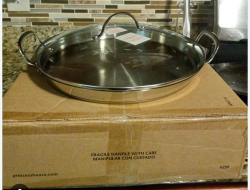 6977 new princess house culinario series healthy 13" round griddle with ...