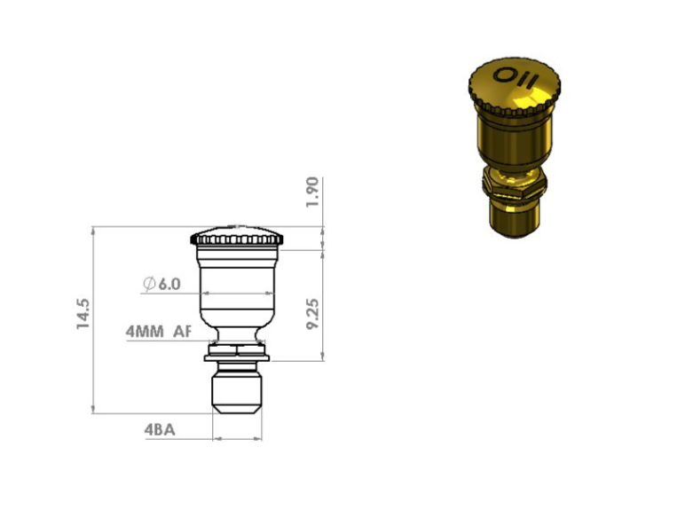 Model steam Engine Oil Cups with engraved screw on lids. 4ba thread ...
