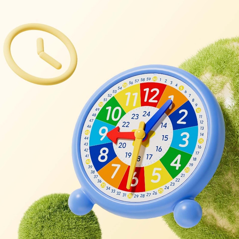 Learn Clock Toy Analog Teaching Clock Time Activity | eBay Australia