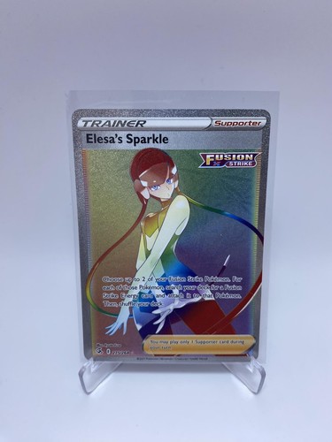 Pokémon TCG 🌟 Elesa's Sparkle 🌟 Fusion Strike 275/264 Rainbow Holo ...