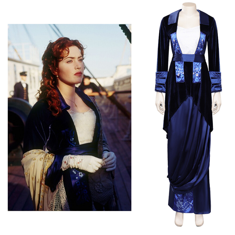 Rose Titanic Blue Dress