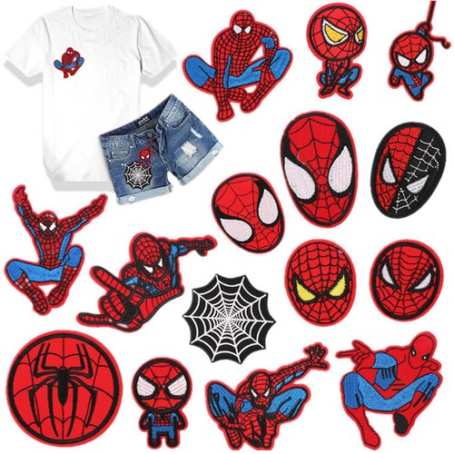 15PCS Spiderman Patch Lot Embroidered Iron Sew On Cloth Patch Badge APPLIQUE | eBay