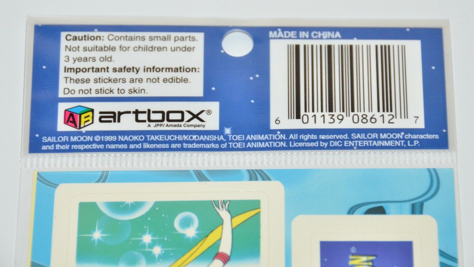 Sailor Moon jumbo super size stickers sticker vintage 1999 Artbox USA ...