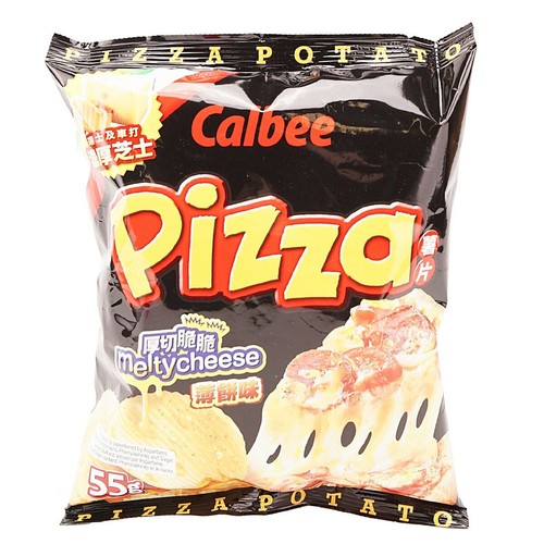 3 Packs Calbee Pizza Melty Cheese Flavor Savory Snack Fried Crispy 50g ...