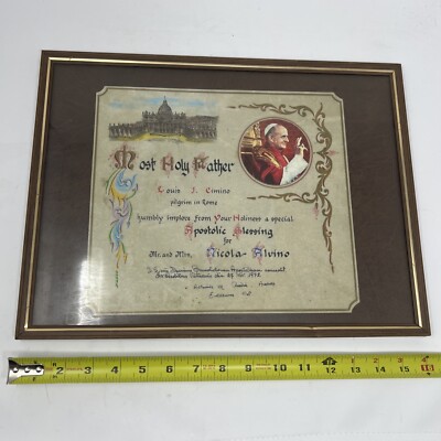 RARE! SIGNED SIGNATURE St. Pope Paul VI Vatican II Council Papal ...