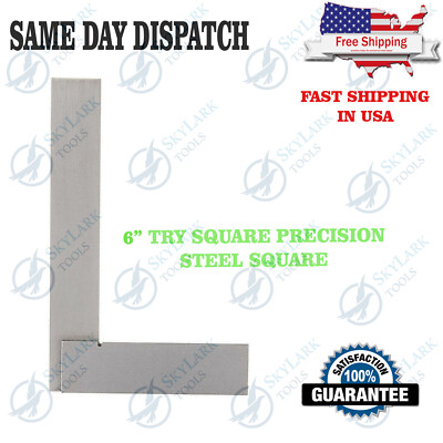 Precision Steel Square 6" Try Square Right Angle USA Fullfillment | eBay