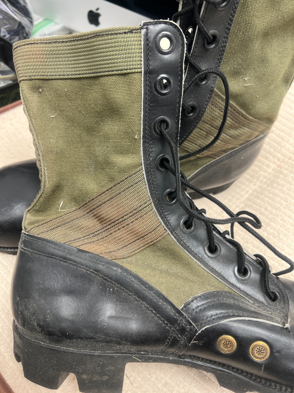 NEW VINTAGE 1968 US ARMY VIETNAM WAR ERA GENESCO JUNGLE BOOTS - SIZE ...