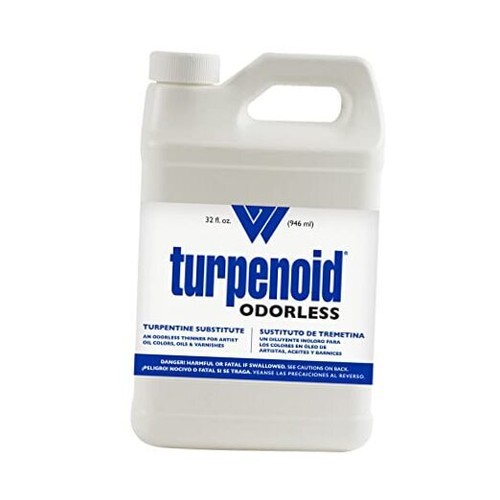 Odorless Turpenoid, Artist Paint Thinner and Cleaner, 946ml 1 Quart ...